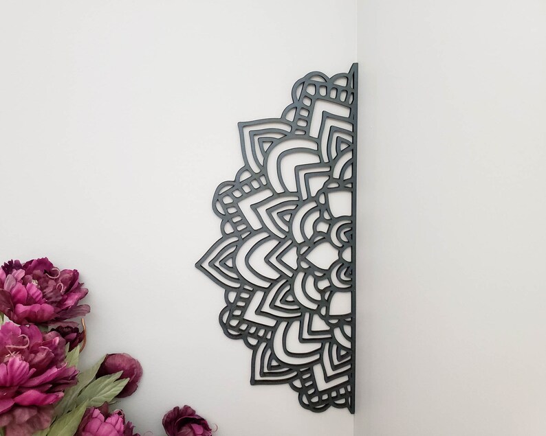Half Wall Mandala Sign Laser Cut Wall Mandala Floral Mandala | Etsy Canada