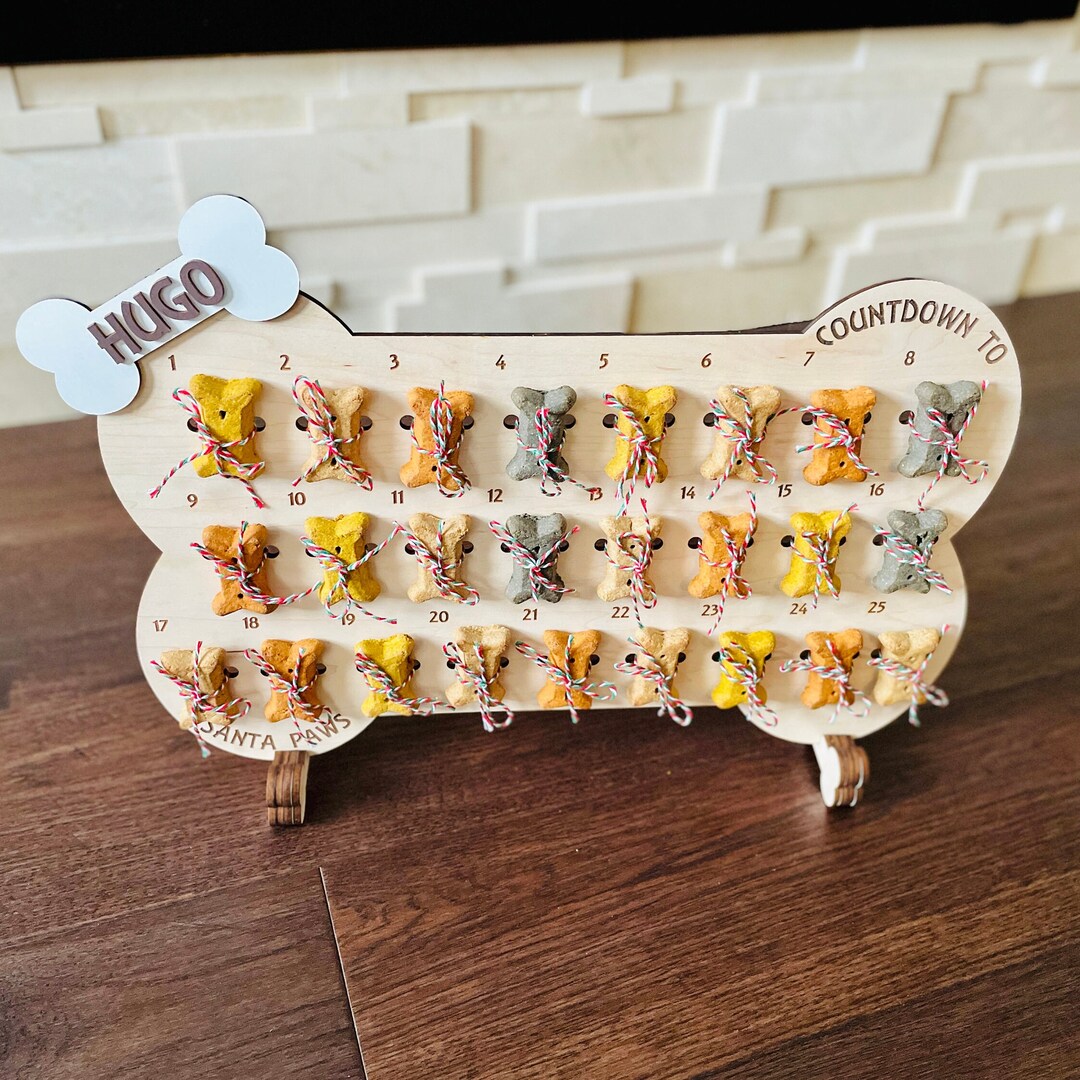 Reusable Personalized Dog Advent Calendar, Pet Christmas Countdown ...