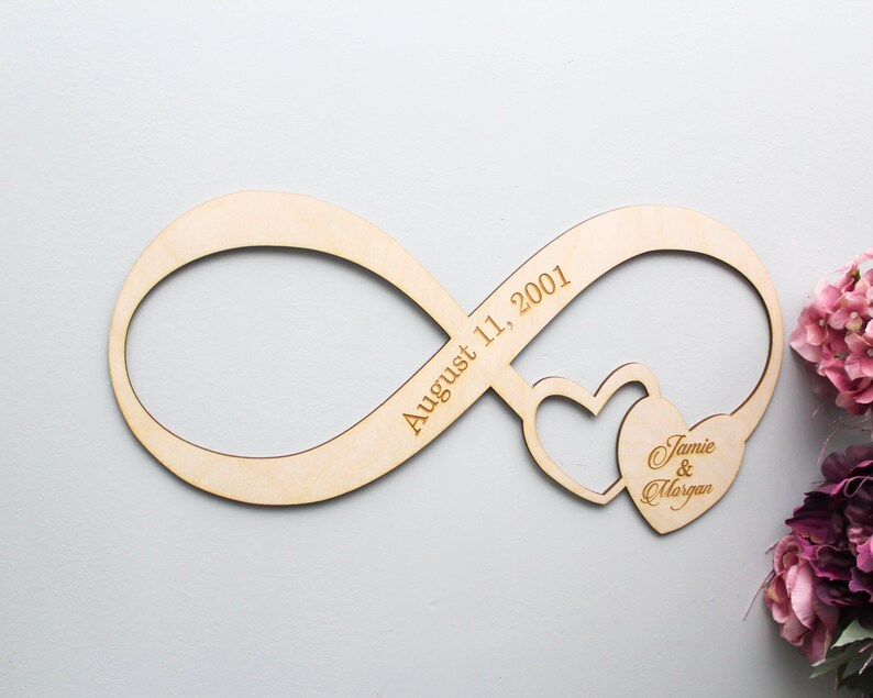 Infinity Heart Sign Infinity Love Sign With Names and Wedding - Etsy Canada