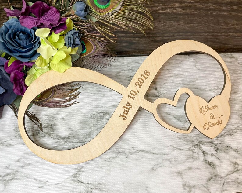 Infinity Heart Sign Infinity Love Sign With Names and Wedding | Etsy Canada