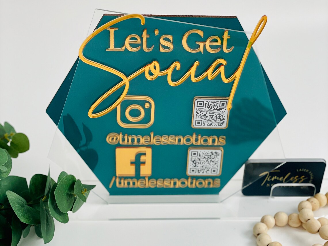 QR Code Sign Social Media Sign for Vendor Markets Scan to - Etsy