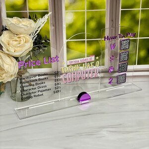 Multi Panel QR Code Sign, Permanent Jewelry Pricing Sign, Triple ...