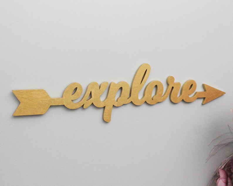 Explore Arrow Wood Sign Wanderlust Design Boho Nursery | Etsy
