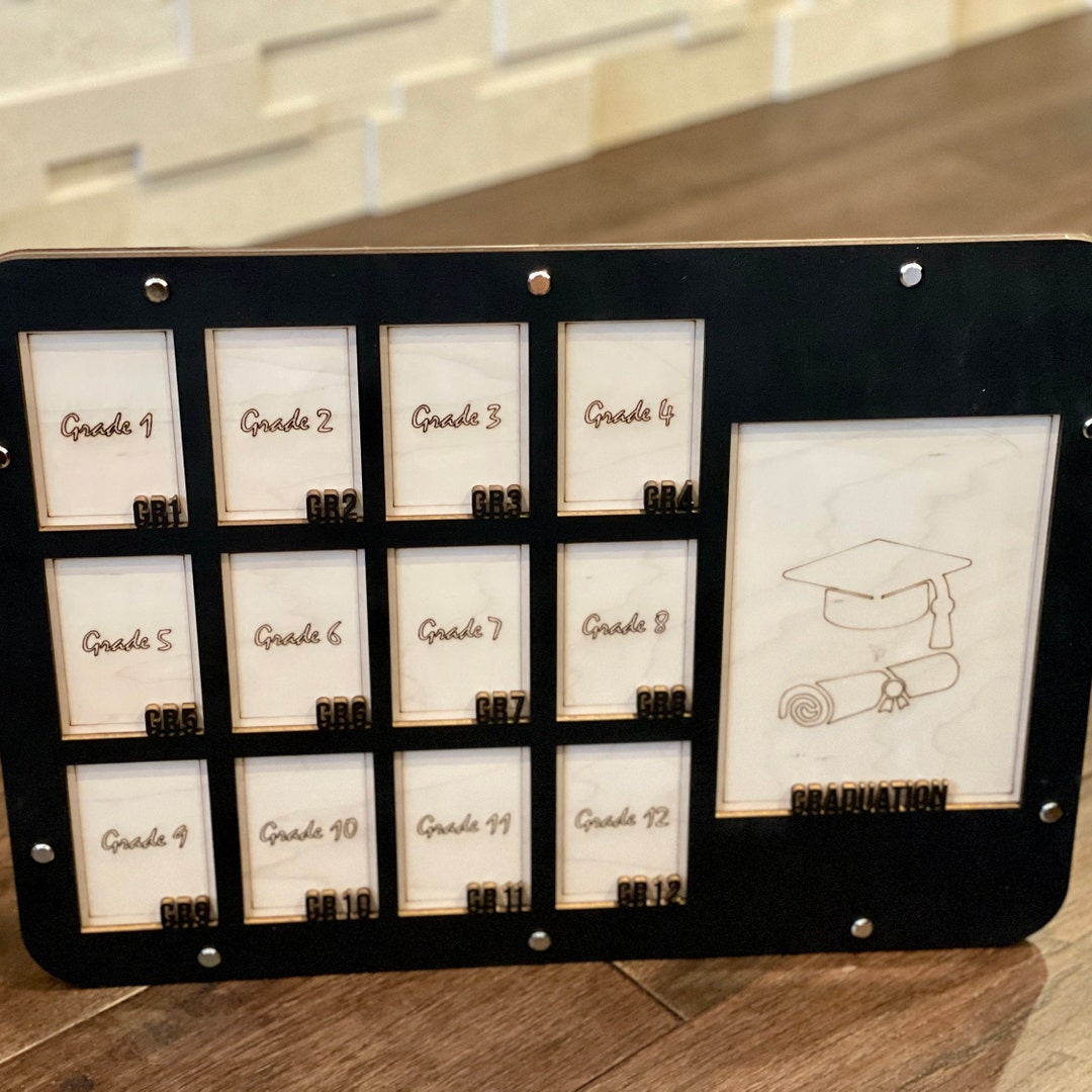 Personalized School Years Photo Frame, JK to Graduation School Pictures ...