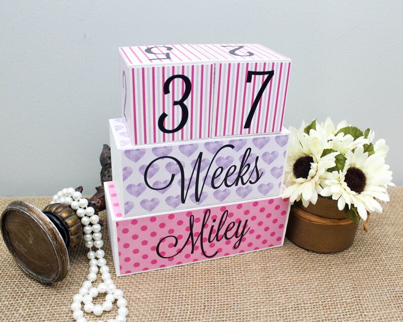 Personalized Blocks for Milestone Photo Prop Large Baby Age - Etsy Canada