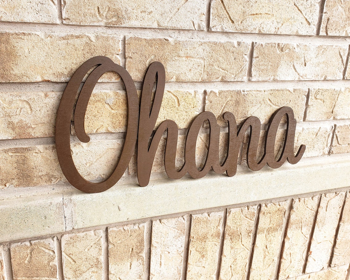 Ohana Wooden Letters Hawaiian Family Sign Large Ohana Home | Etsy