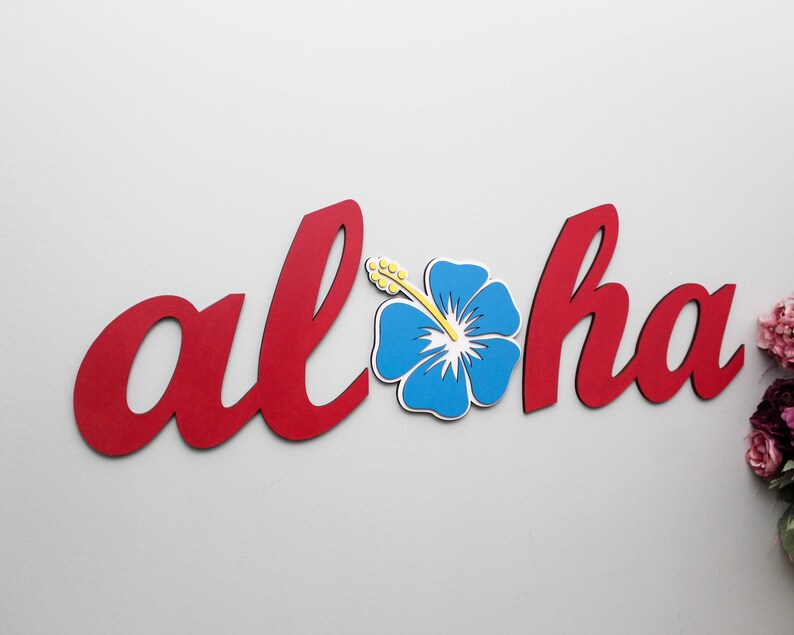 Aloha Welcome Wood Sign Hawaiian Aloha Sign Hawaiian Room - Etsy Canada