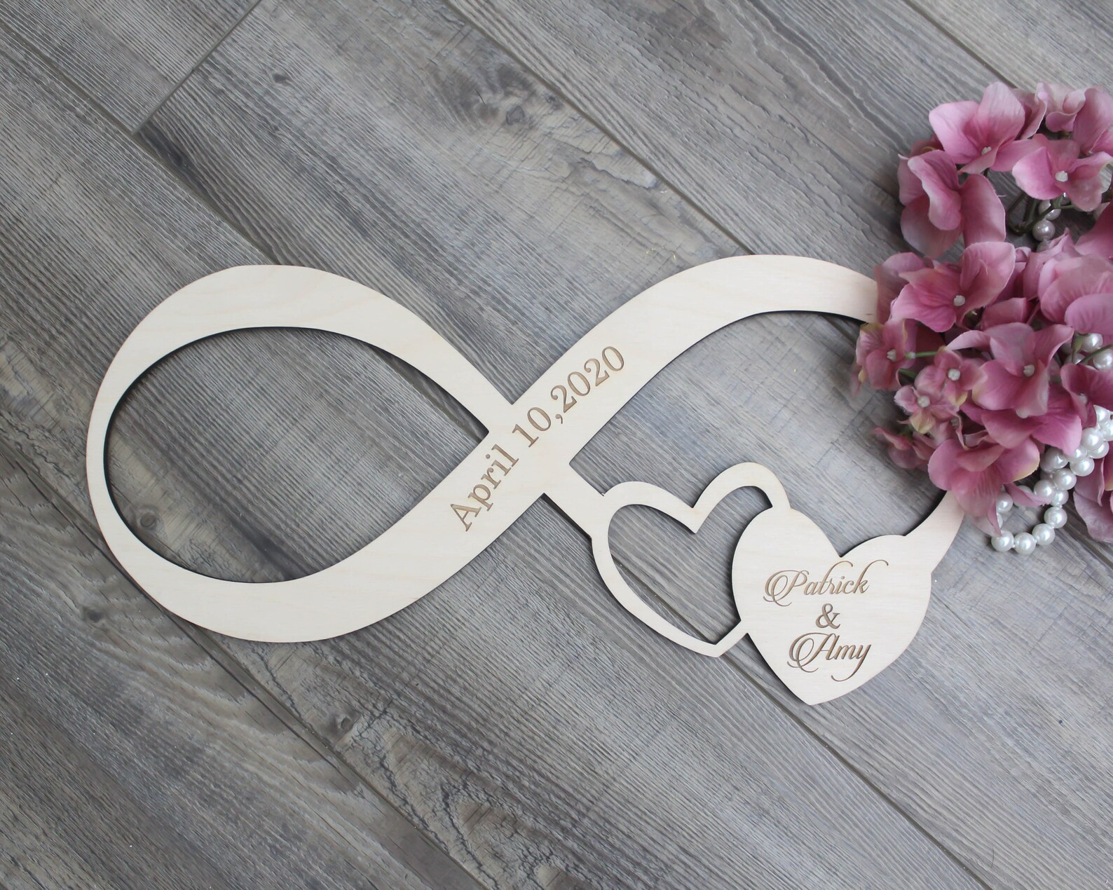 Infinity Heart Sign Infinity Love Sign With Names and Wedding | Etsy Canada