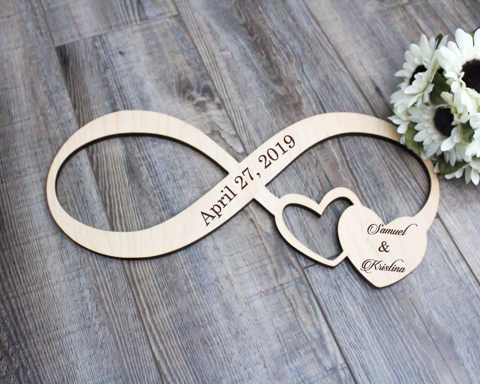 Infinity Heart Sign Infinity Love Sign With Names and Wedding | Etsy Canada