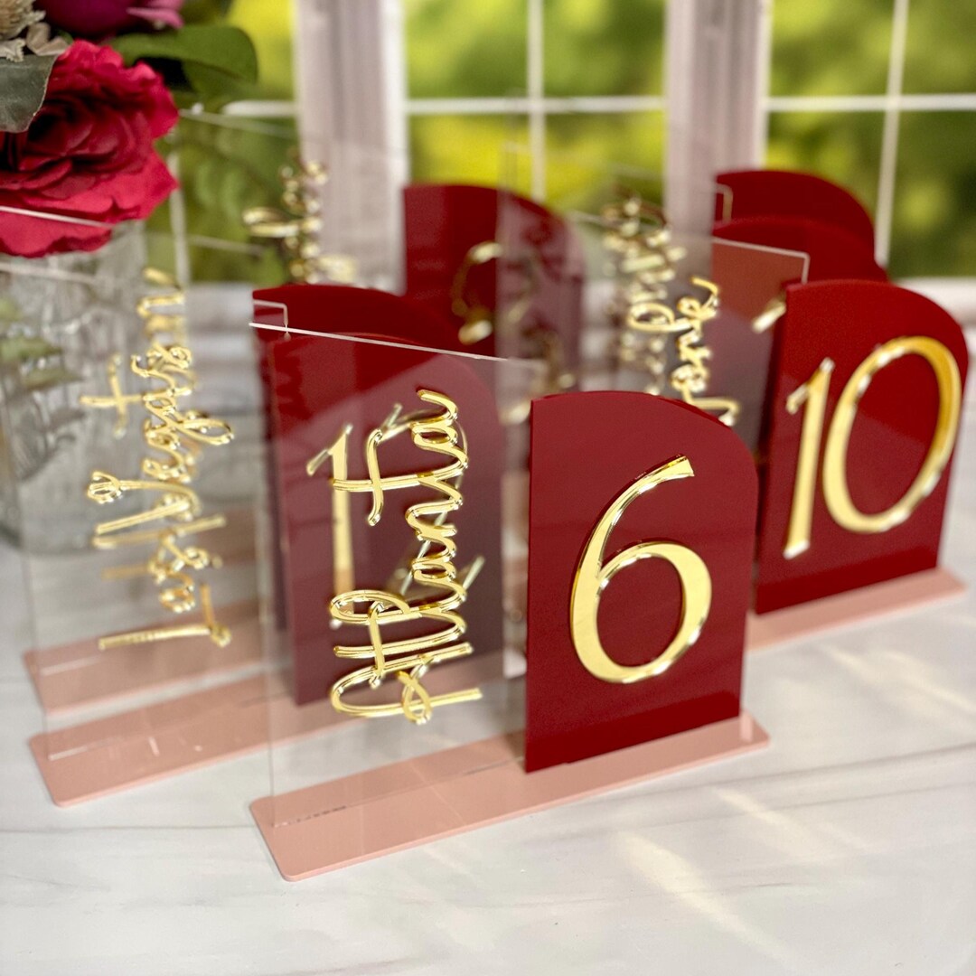 Travel Theme Wedding Table Numbers: Acrylic Destination Tablescape - Etsy
