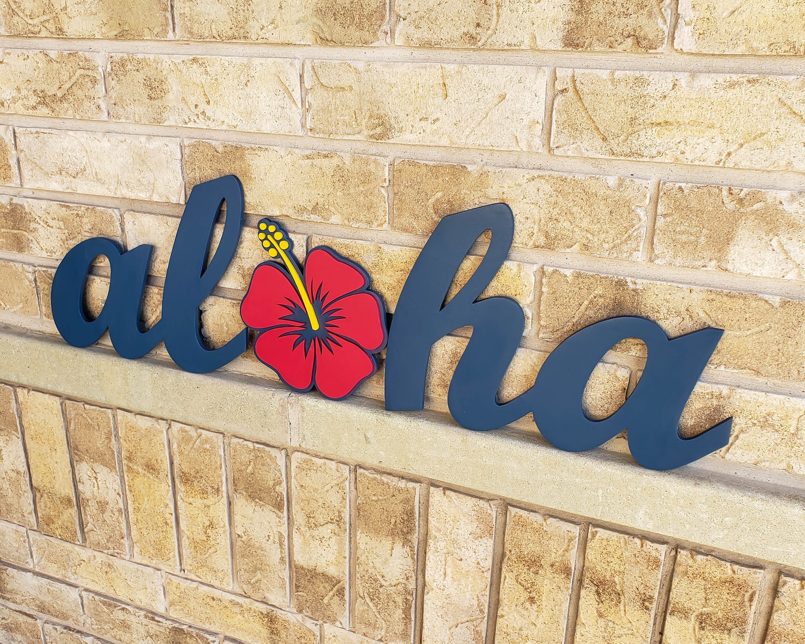 Aloha Welcome Wood Sign Hawaiian Aloha Sign Hawaiian Room | Etsy