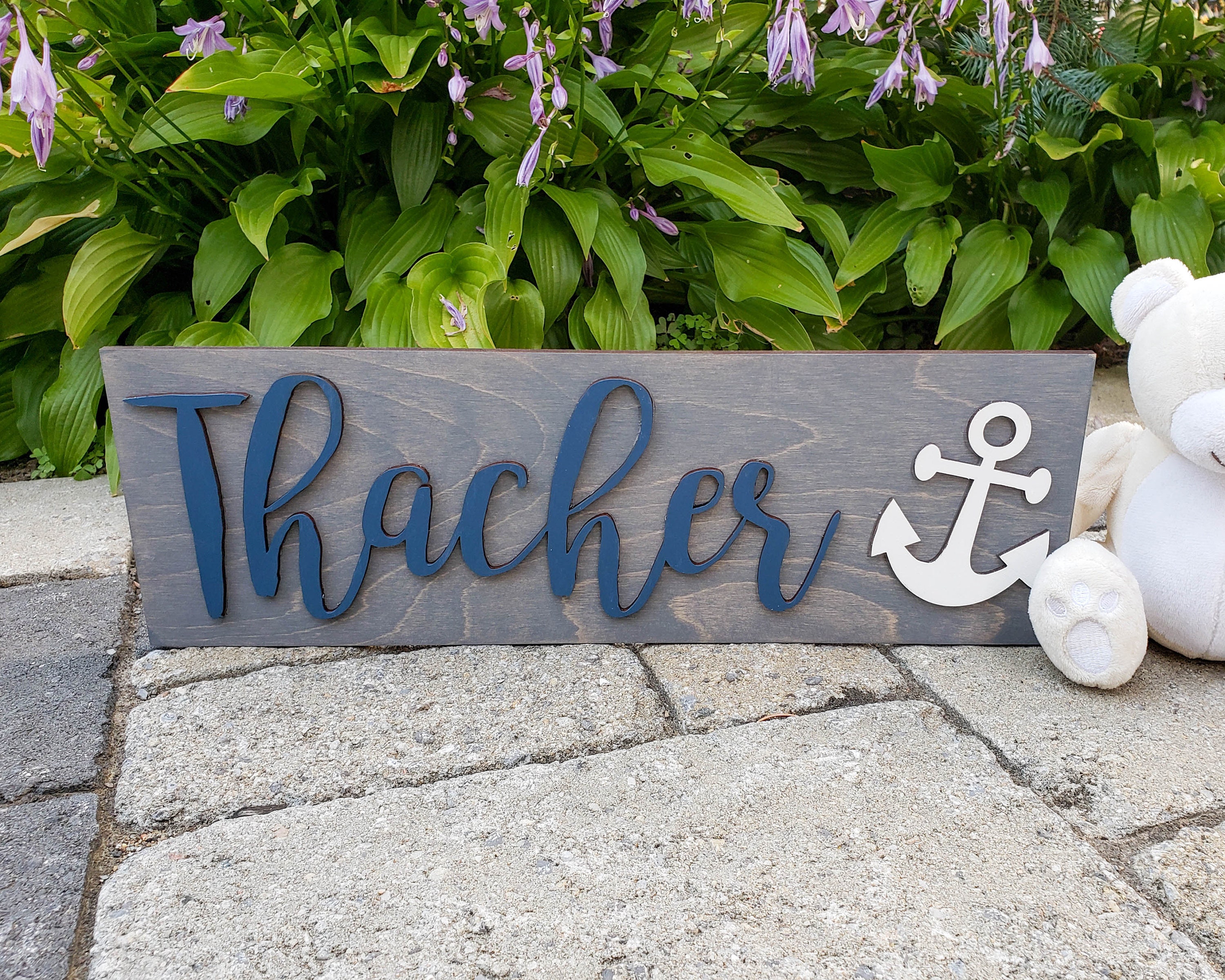 Anchor Name Sign Boys Nautical Nursery Decor Nautical Boys - Etsy Canada