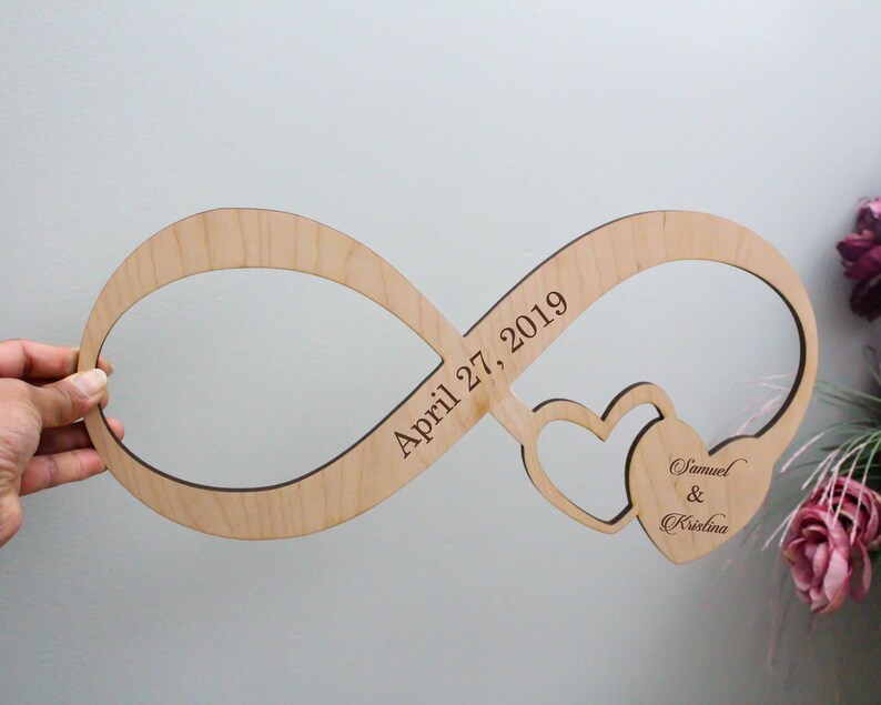 Infinity Heart Sign Infinity Love Sign With Names and Wedding | Etsy Canada