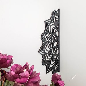 Half Wall Mandala Sign, Laser Cut Wall Mandala, Floral Mandala Wall ...