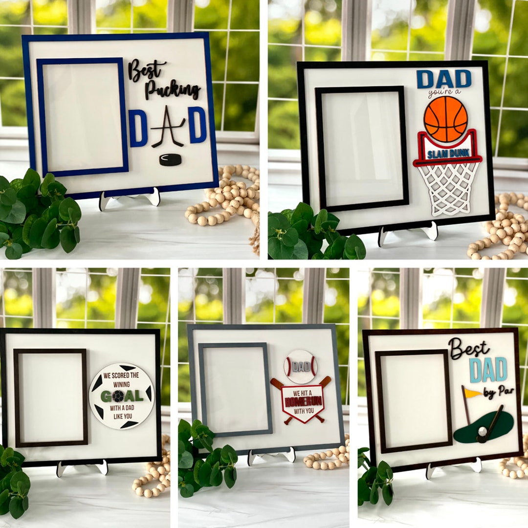 Father's Day Gift, Sports Themed Dad Picture Frame, Gift for Him ...