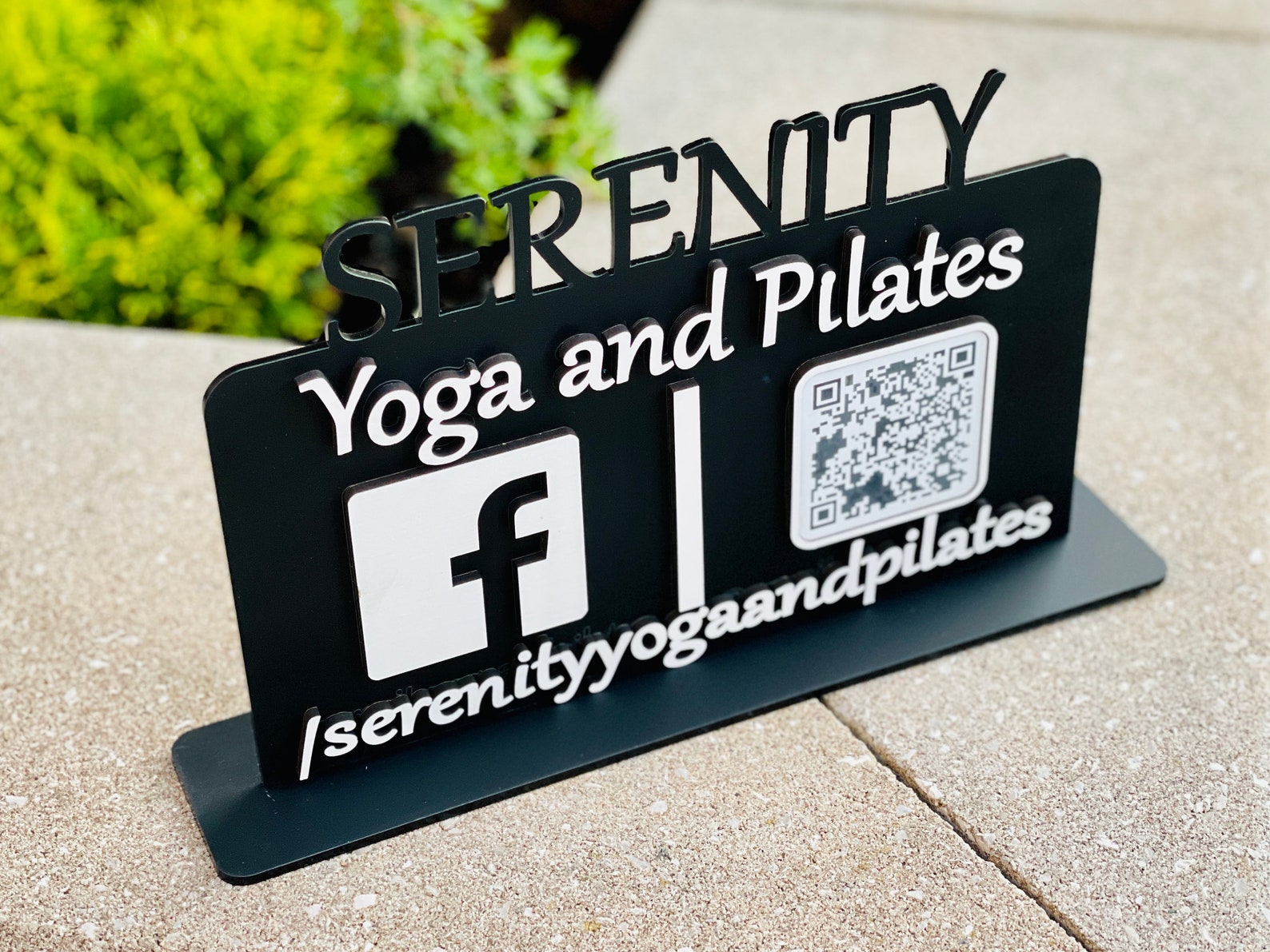 QR Code Business Name Social Media Custom Business Sign Scan - Etsy