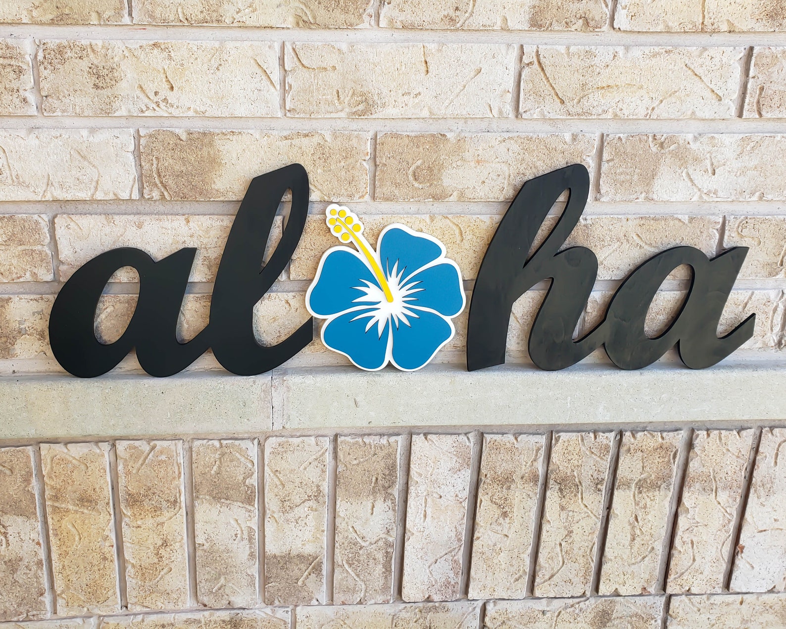 Aloha Welcome Wood Sign Hawaiian Aloha Sign Hawaiian Room | Etsy