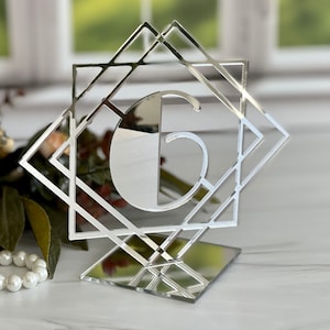 Art Deco Table Numbers, Wedding Table Numbers, Standalone Geometric ...