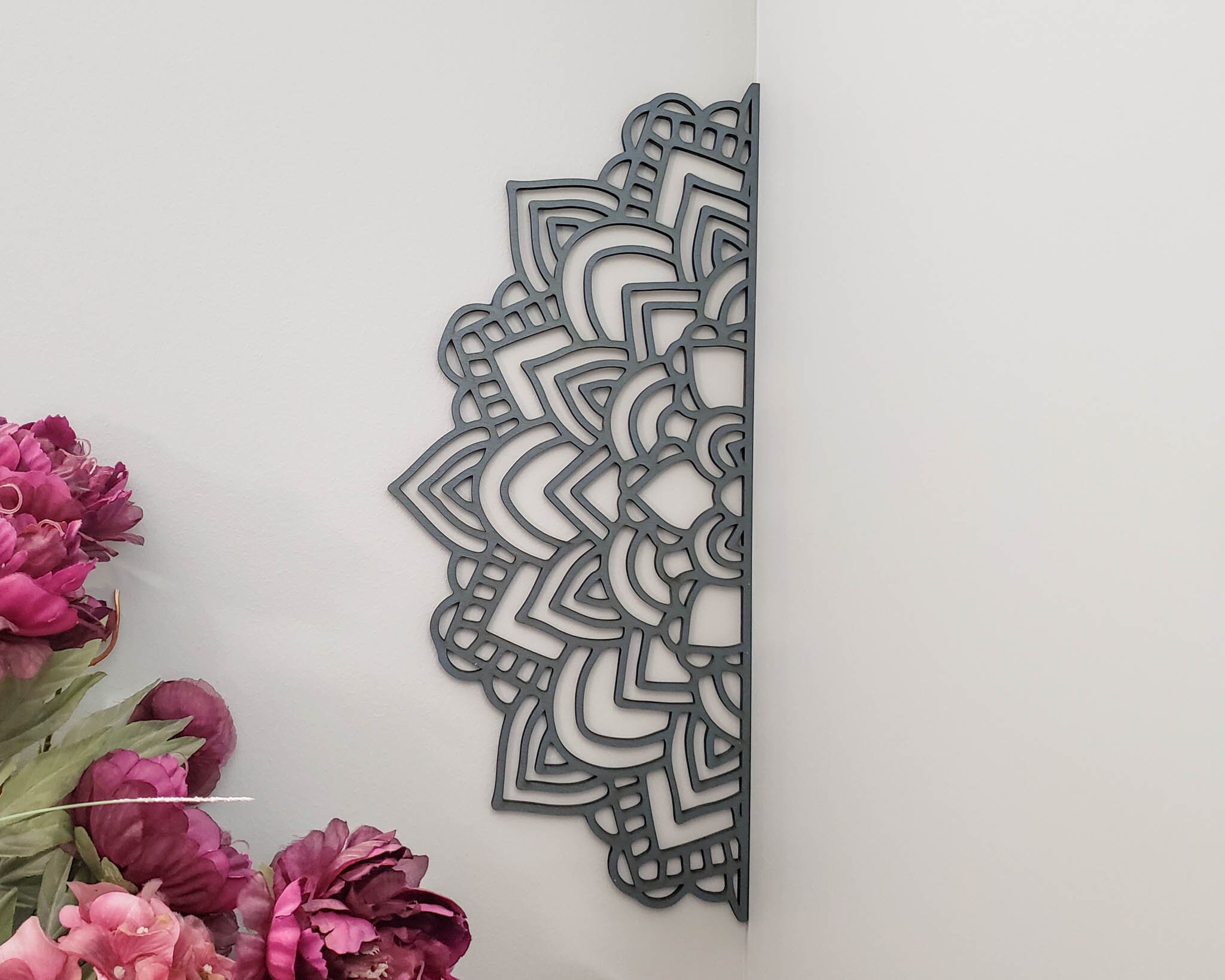 Half Wall Mandala Sign Laser Cut Wall Mandala Floral Mandala | Etsy Canada
