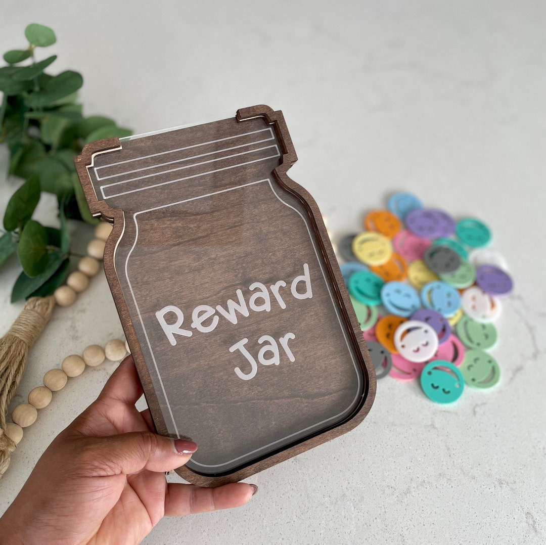 Personalized Kids Reward Container, Good Behaviour Reward Jar, Smiley ...