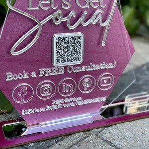 QR Code Sign, Social Media Sign for Vendor Markets, Scan to Pay ...