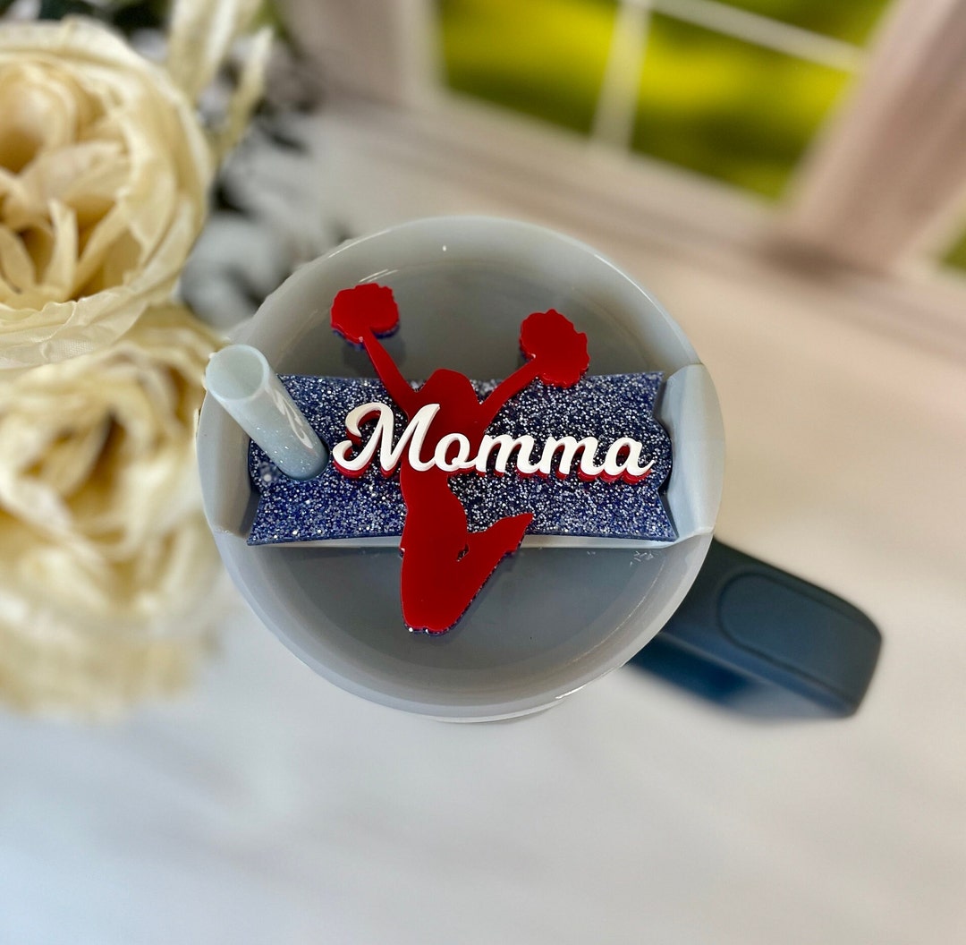 Cheerleading Tumbler Name Plates, YETI Tumbler Accessories, Acrylic Lid ...