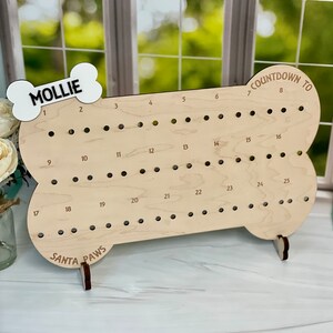 Reusable Personalized Dog Advent Calendar, Pet Christmas Countdown ...