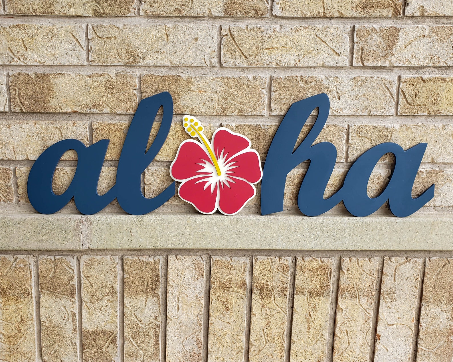 Aloha Welcome Wood Sign Hawaiian Aloha Sign Hawaiian Room - Etsy