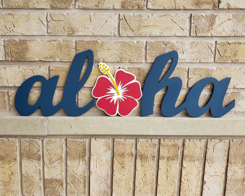 Aloha Welcome Wood Sign Hawaiian Aloha Sign Hawaiian Room - Etsy Canada