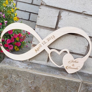 Infinity Heart Sign Infinity Love Sign With Names and Wedding - Etsy Canada