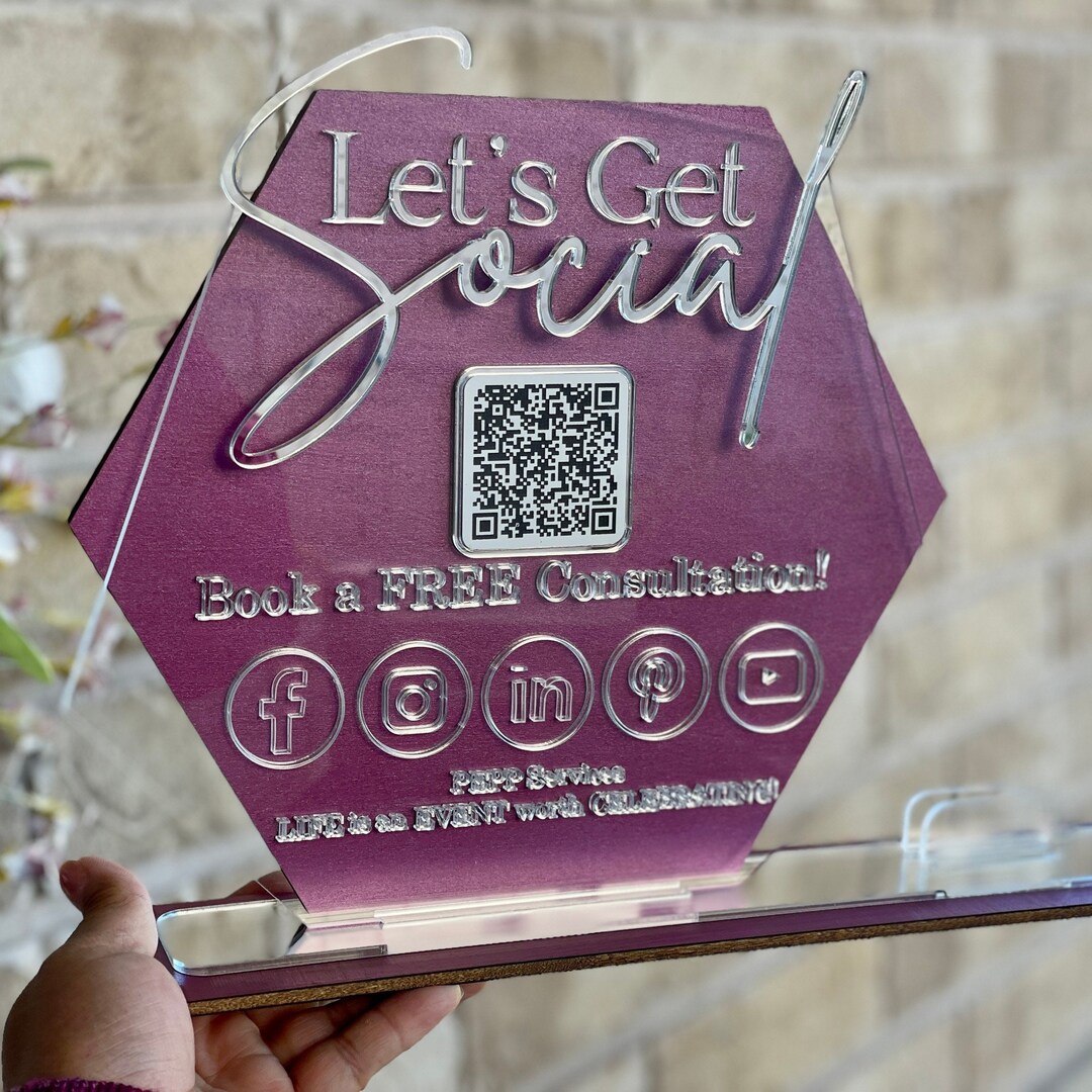 QR Code Sign, Social Media Sign for Vendor Markets, Scan to Pay ...