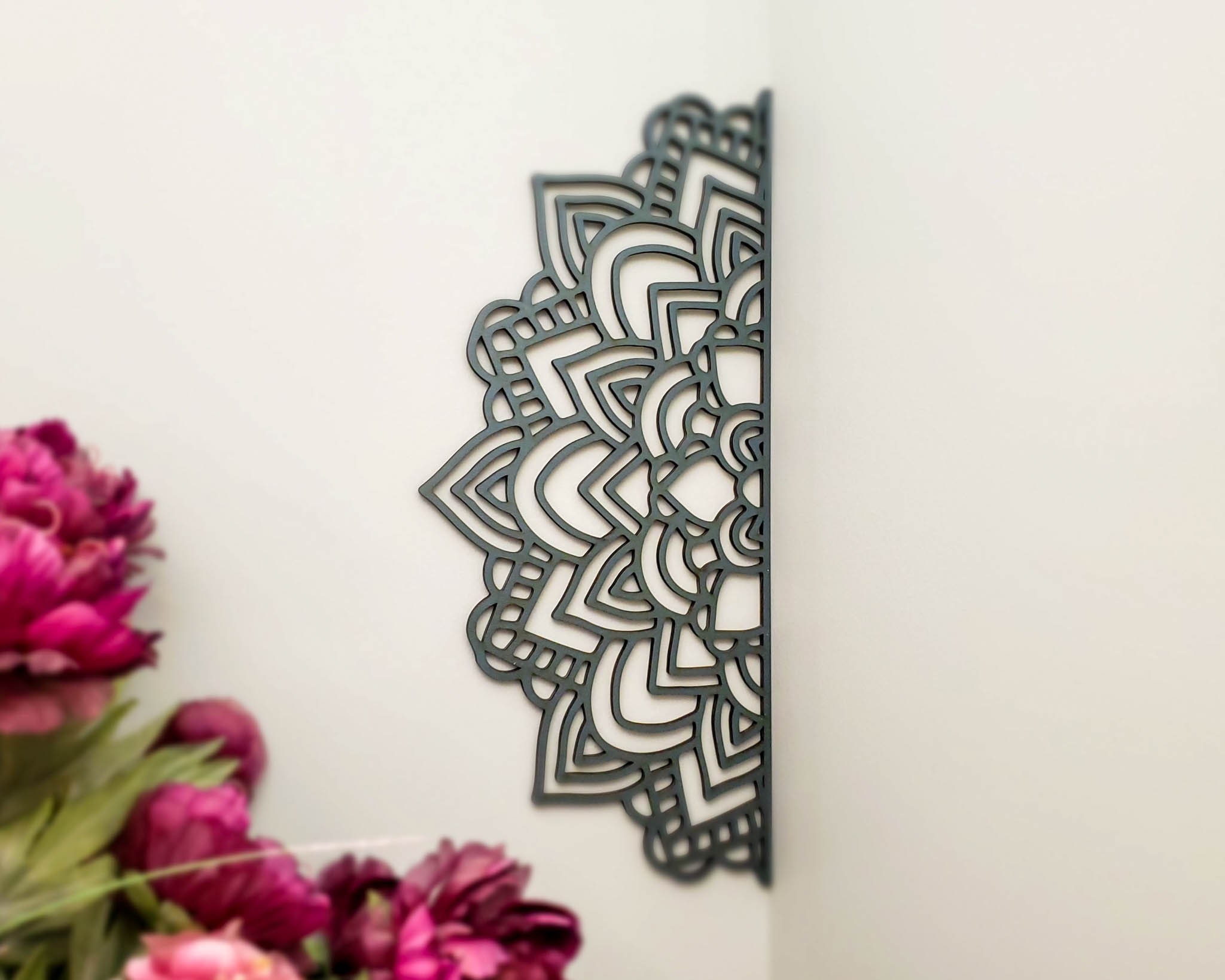 Half Wall Mandala Sign Laser Cut Wall Mandala Floral Mandala | Etsy Canada