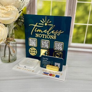 Square Reader Stand, Social QR Code Marketing Sign, Tap to Pay Sign ...