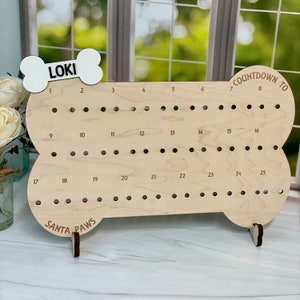 Reusable Personalized Dog Advent Calendar, Pet Christmas Countdown ...