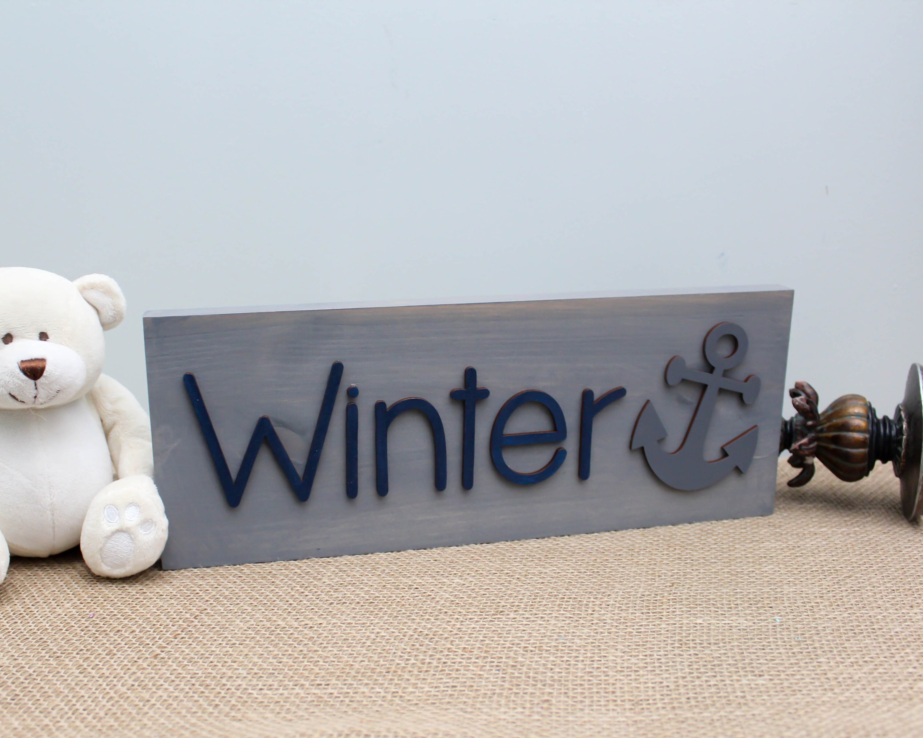 Anchor Name Sign Boys Nautical Nursery Decor Nautical Boys | Etsy Canada