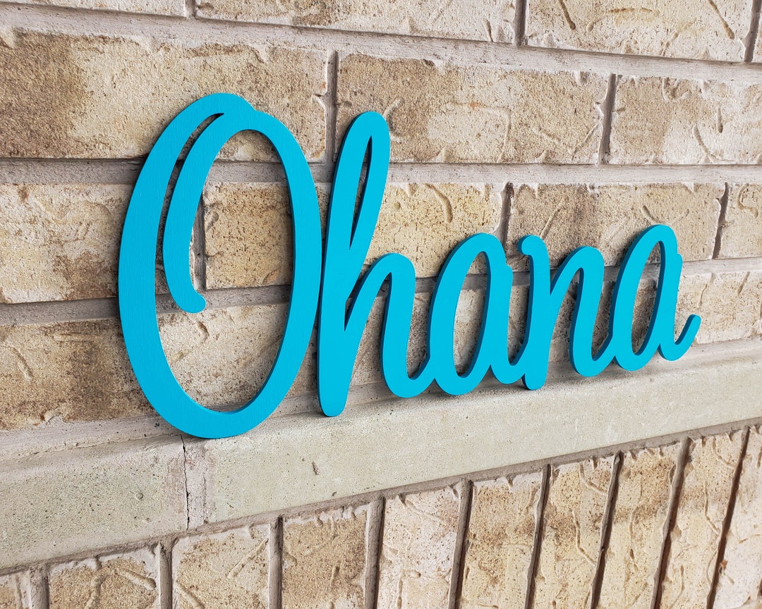 Ohana Wooden Letters, Hawaiian Family Sign, Large Ohana Home Decor Wall ...