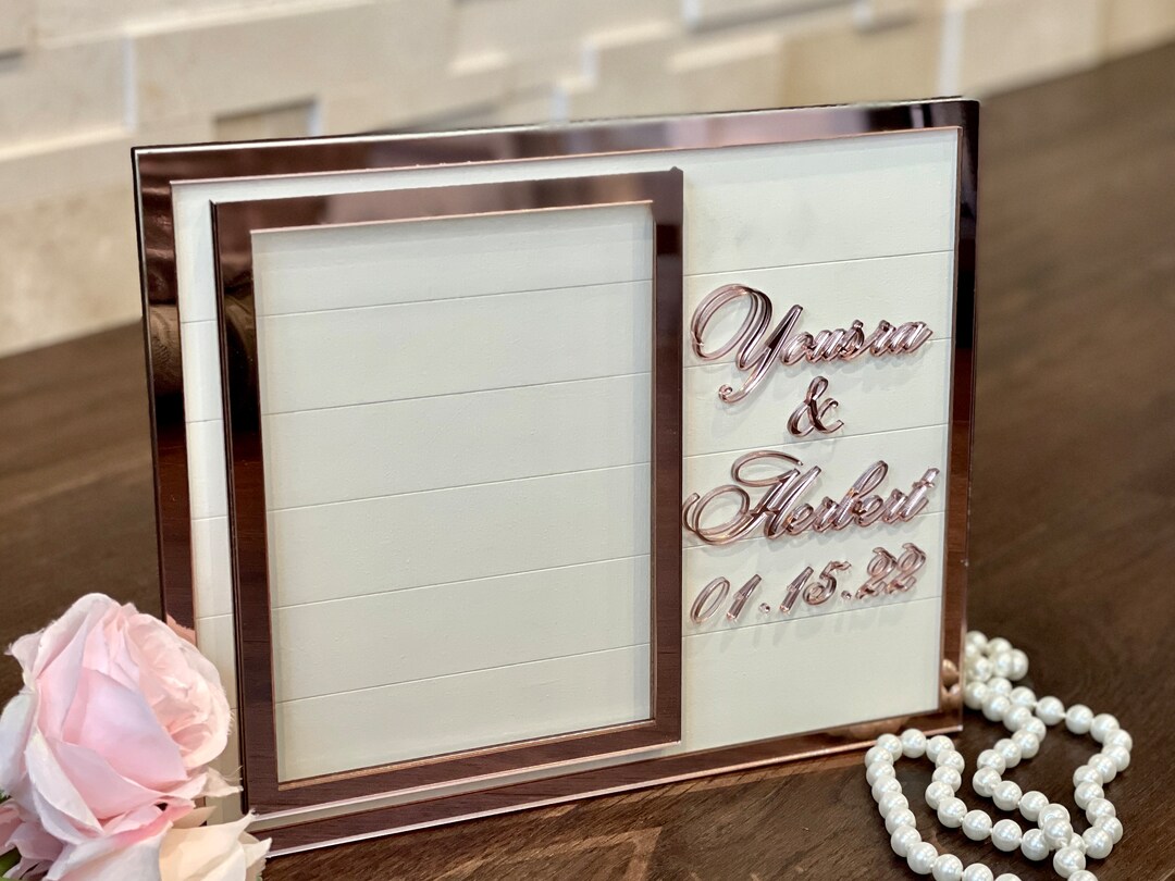 Personalized Photo Frame for Couples With Name and Wedding - Etsy