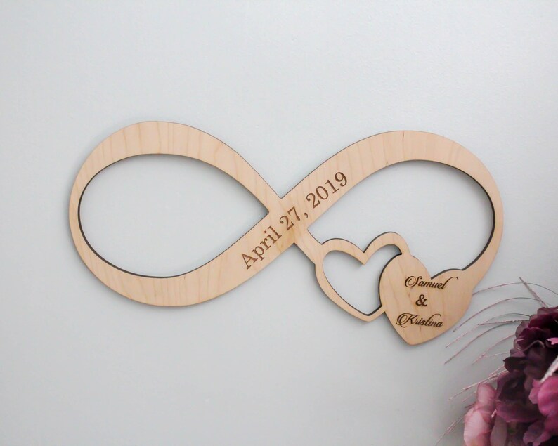Infinity Heart Sign Infinity Love Sign With Names and Wedding | Etsy Canada
