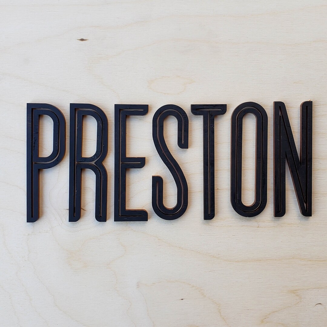 Personalized Wall Name Wooden Sign, Baby Name Cutout, Boys Bedroom ...