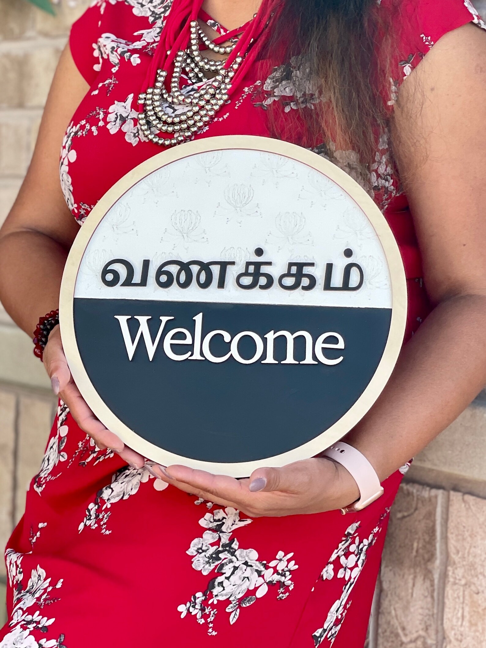 Vanakam Tamil Welcome Sign Eelam Tamil Home Decor South - Etsy