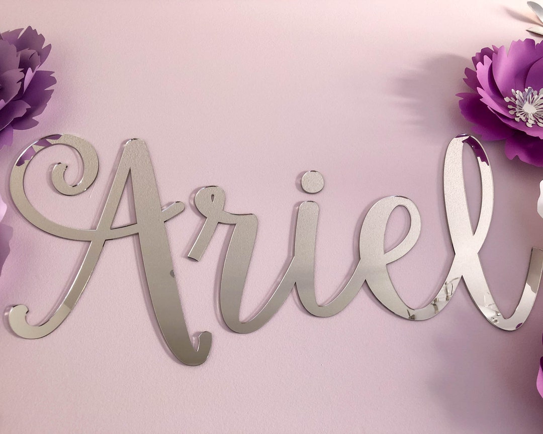 Mirror Letters, Personalized Mirror Name Sign, Nursery Decoration ...