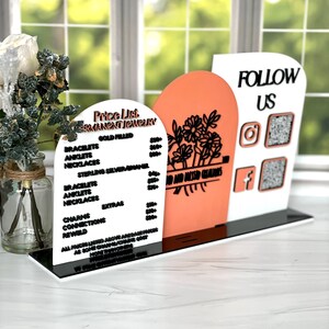 Multi Panel QR Code Sign Permanent Jewelry Pricing Sign - Etsy