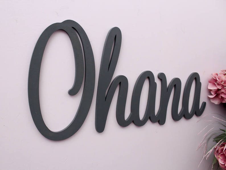 Ohana Wooden Letters Hawaiian Family Sign Ohana Wood Sign | Etsy