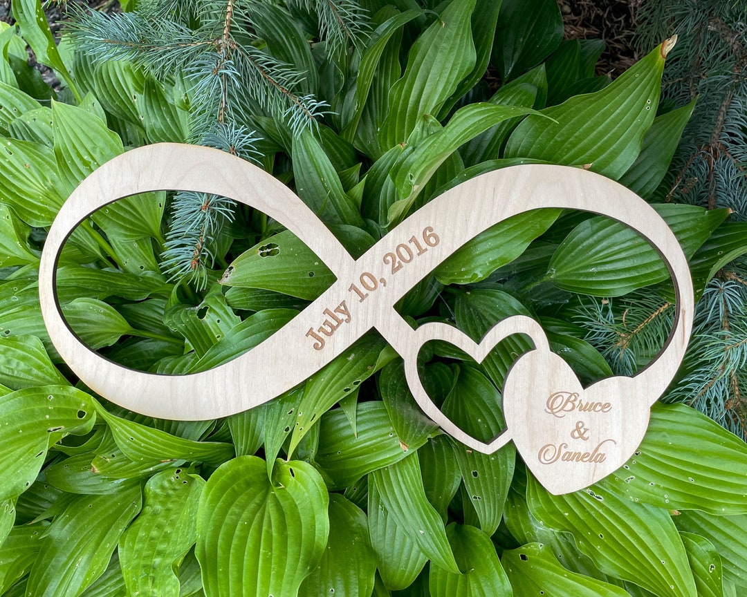Infinity Heart Sign Infinity Love Sign With Names and Wedding - Etsy Canada