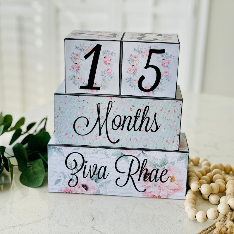 Baby Age Blocks - Etsy Australia