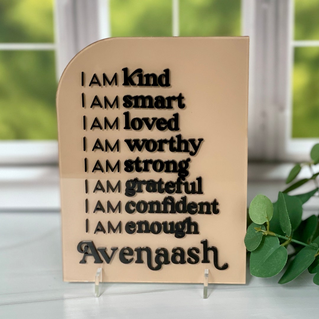 Personalized Acrylic Affirmation Sign Kids Affirmations - Etsy
