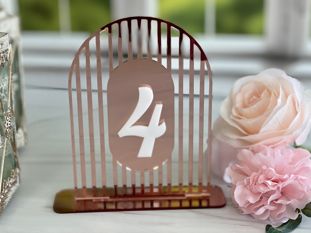 Midcentury Arch Table Number Arch Shape Acrylic Table Sign - Etsy