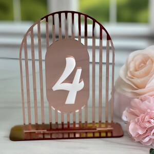 Midcentury Arch Table Number Arch Shape Acrylic Table Sign - Etsy