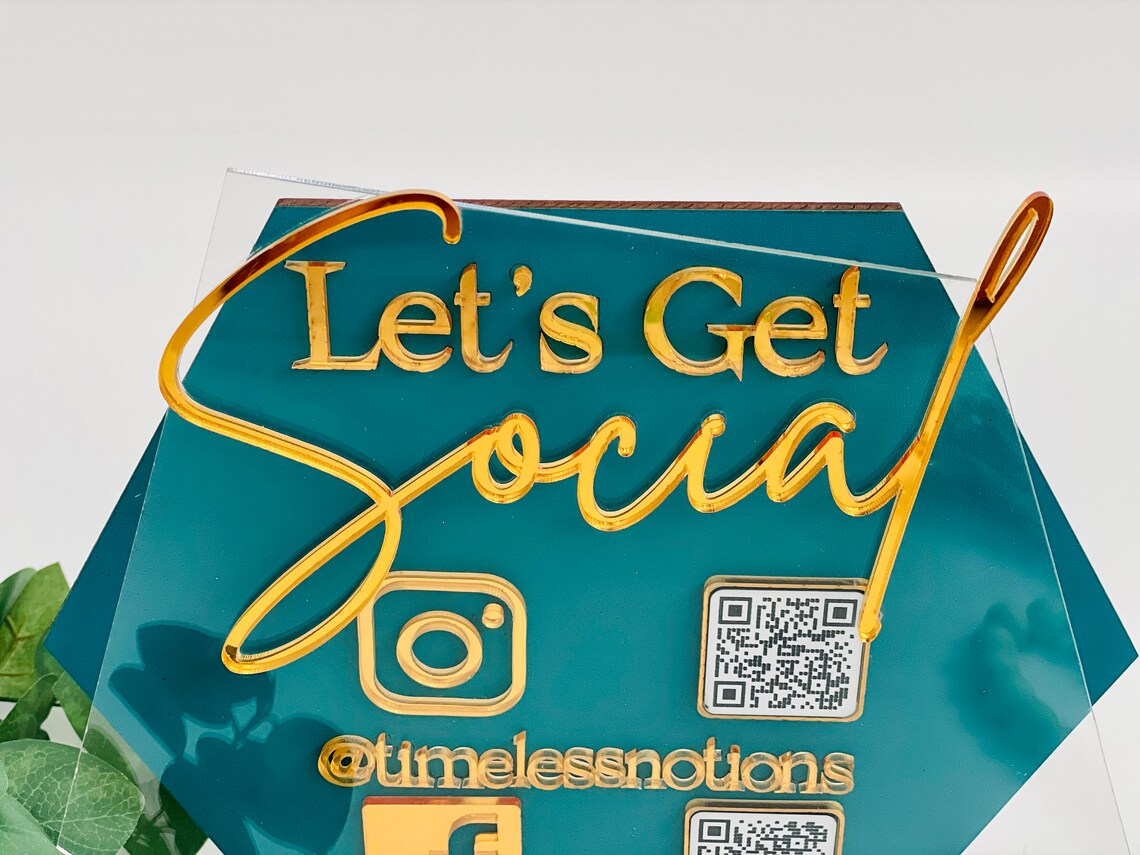 QR Code Sign Social Media Sign for Vendor Markets Scan to - Etsy
