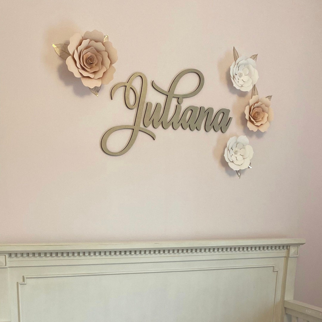 Custom Wall Name Art, Nursery Name Sign, Baby Nursery Decor, Baby Name ...